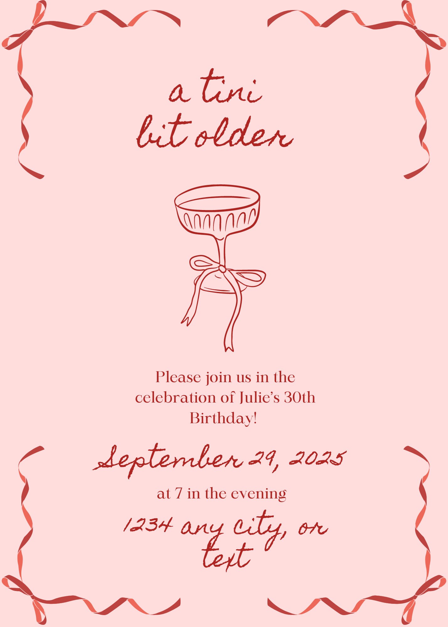 A Tini Bit Older Birthday Invitation - Etsy