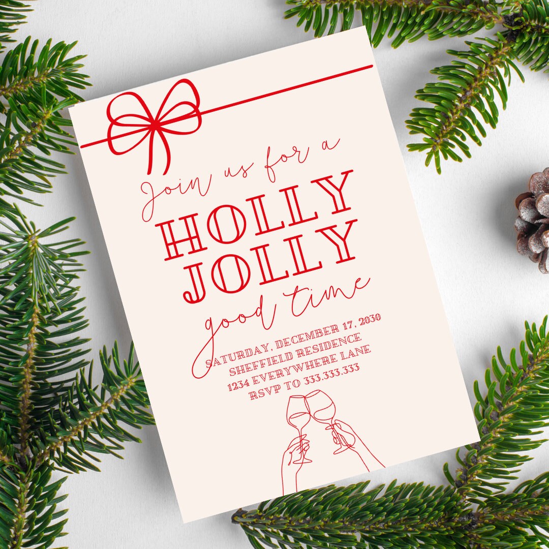 Christmas Party Invitation, Christmas Party Invite, Christmas Party ...