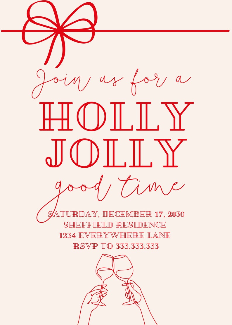 Christmas Party Invitation, Christmas Party Invite, Christmas Party ...