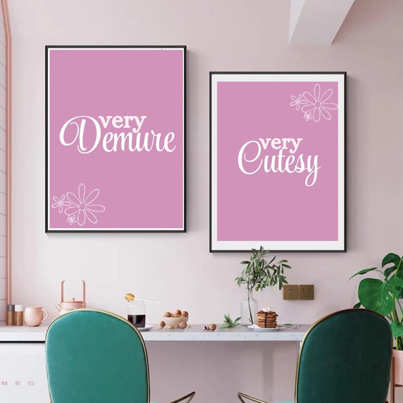 Very Demure, Very Cutesy Girl Room, Playroom, Office, Nursery, Wall Art ...