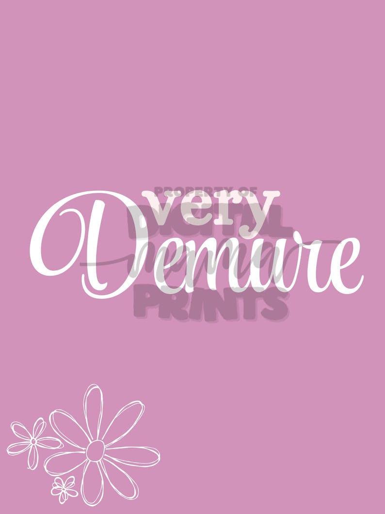 Very Demure, Very Cutesy Girl Room, Playroom, Office, Nursery, Wall Art ...