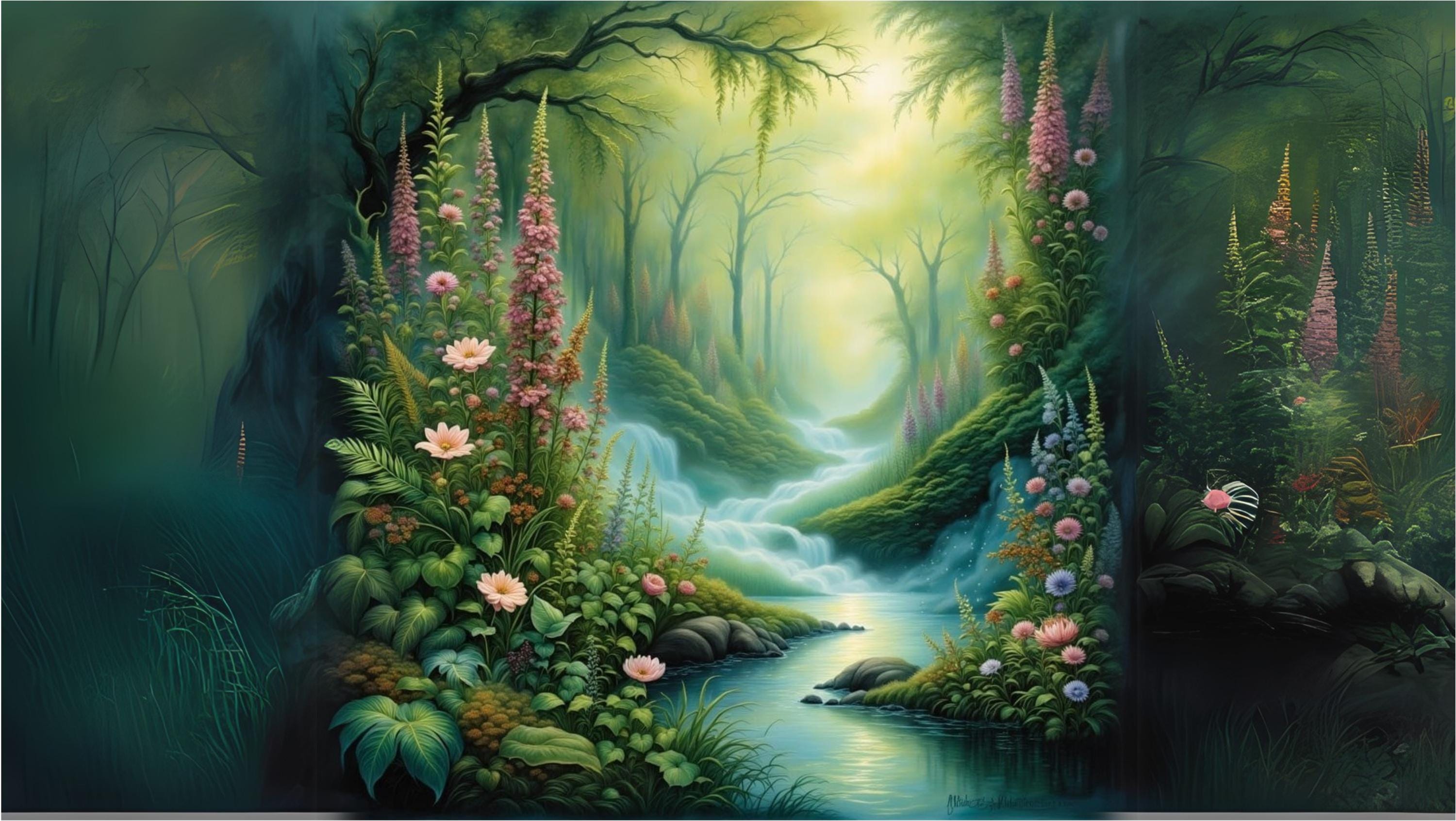 5 Pack Value Bundle Enchanted Forest Computer Wallpaper - Fantasy Art ...