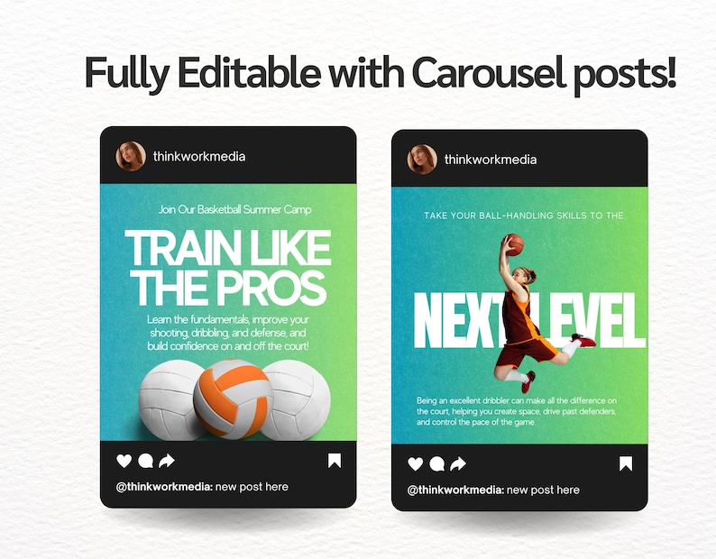 120 Sports CANVA Social Media Templates Basketball Football Soccer ...