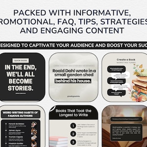 Author Book Writer Book Promotion Templates | CANVA Designs for Novel ...