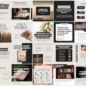 Author Book Writer Book Promotion Templates | CANVA Designs for Novel ...