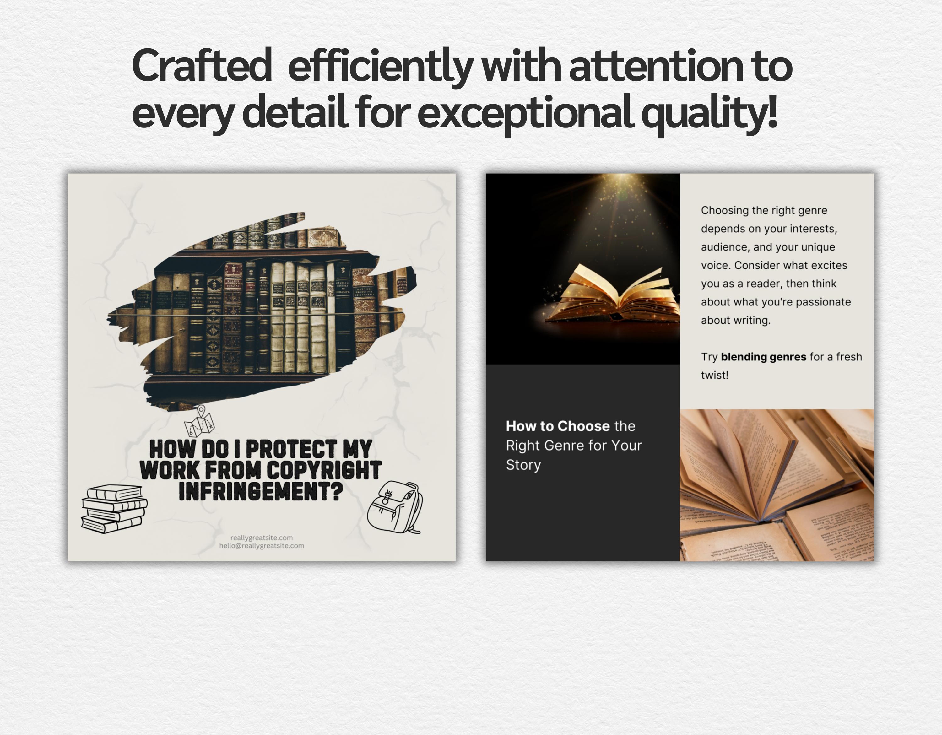 Author Book Promotion Templates | 185 CANVA Social Media Designs ...