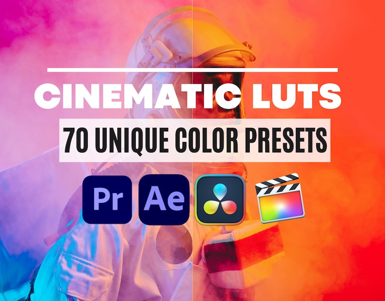70 Cinematic Luts Video Presets | Photo and Video | Desktop | Video ...