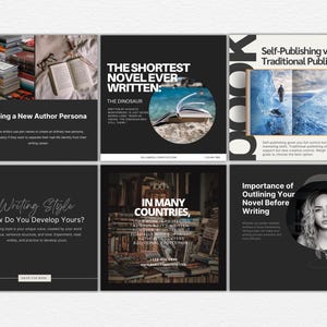 Author Book Writer Book Promotion Templates | CANVA Designs for Novel ...