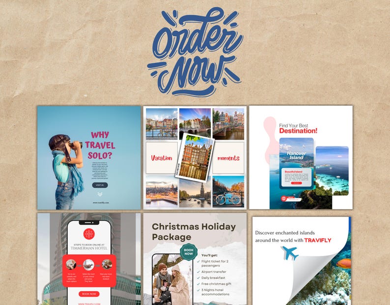 Travel Instagram Templates: Social Media Posts (digital Download) - Etsy
