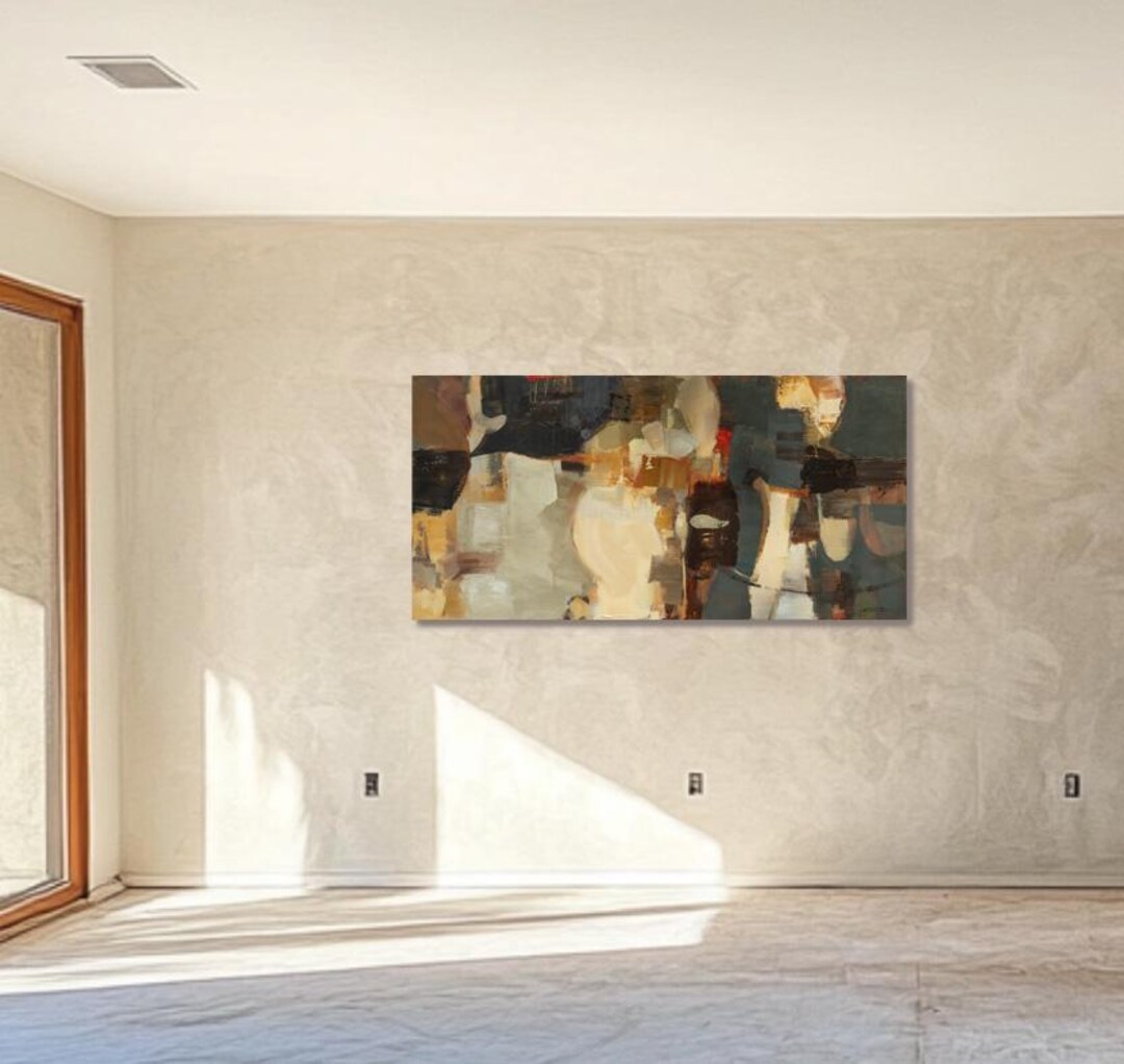 Intriguing and Engaging Abstract Oil Painting, Art Print on Canvas ...