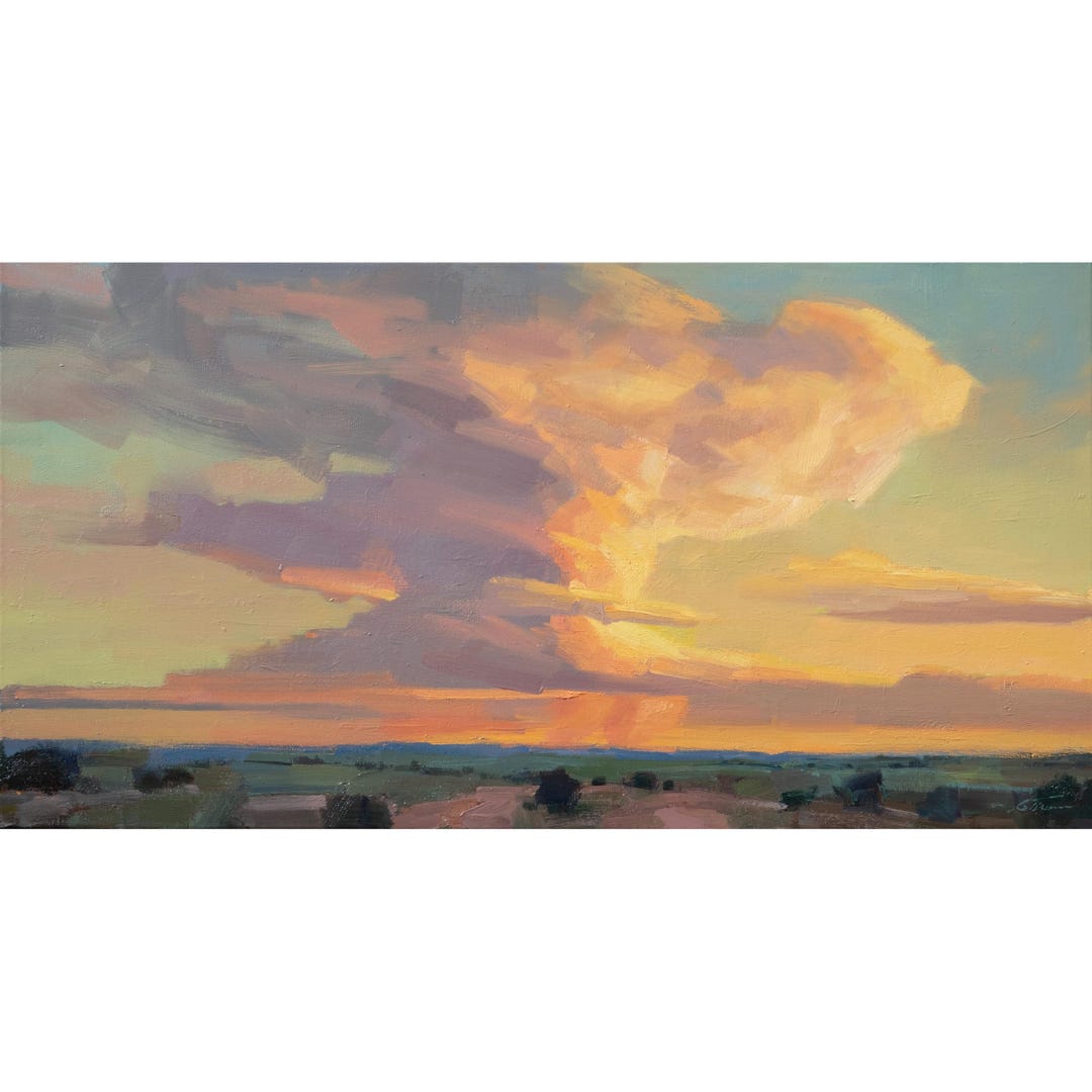 Giclee Print, Impressionist Oil Painting, Skyscape, Twisted Anvil ...