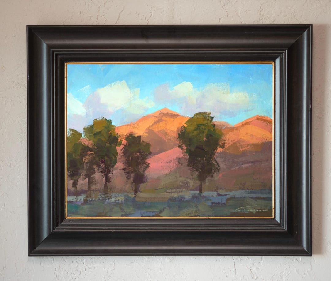 Art Print of 9 X 12 Gouache Painting, Wyoming Morning - Etsy