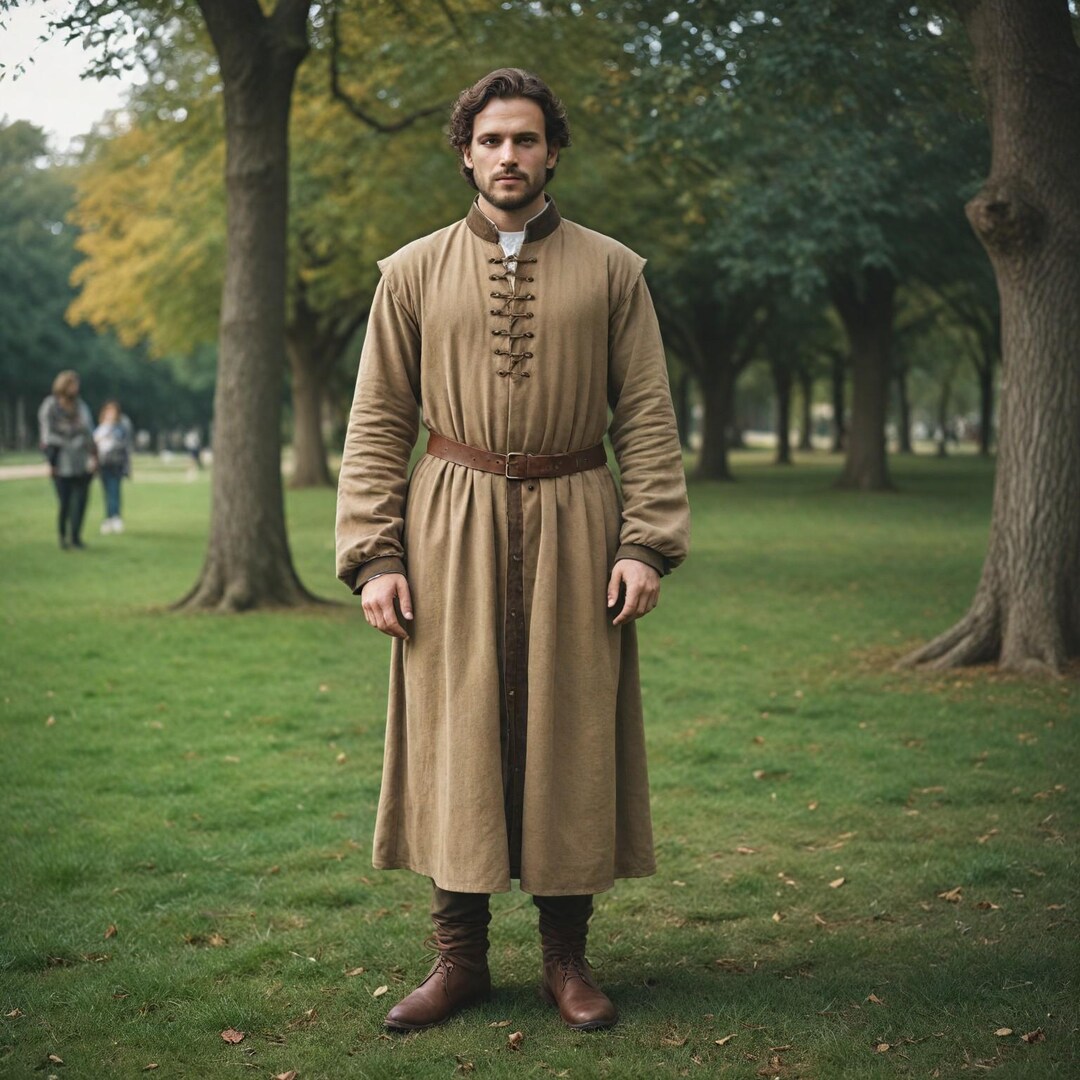 Men's Medieval Larp Tunic | Lace up Renaissance Cosplay | Pirate ...