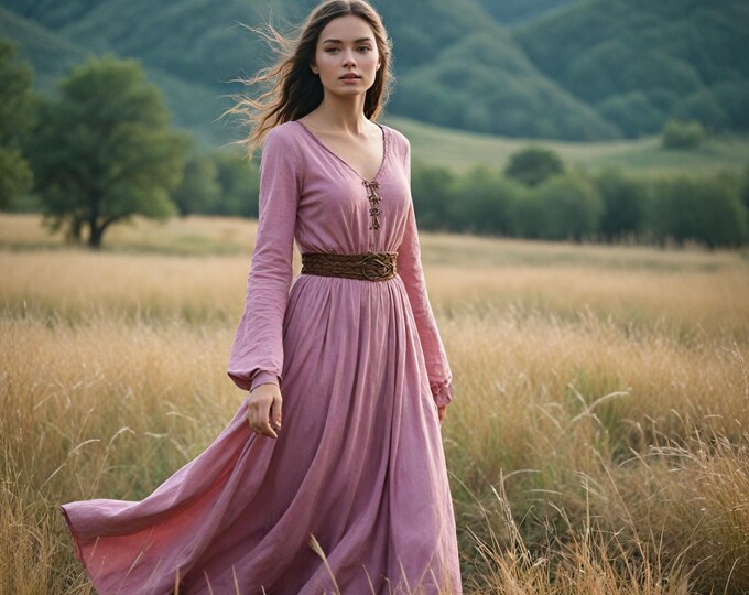 Pink Medieval Fairy Dress for Women | Renaissance Princess Festival ...