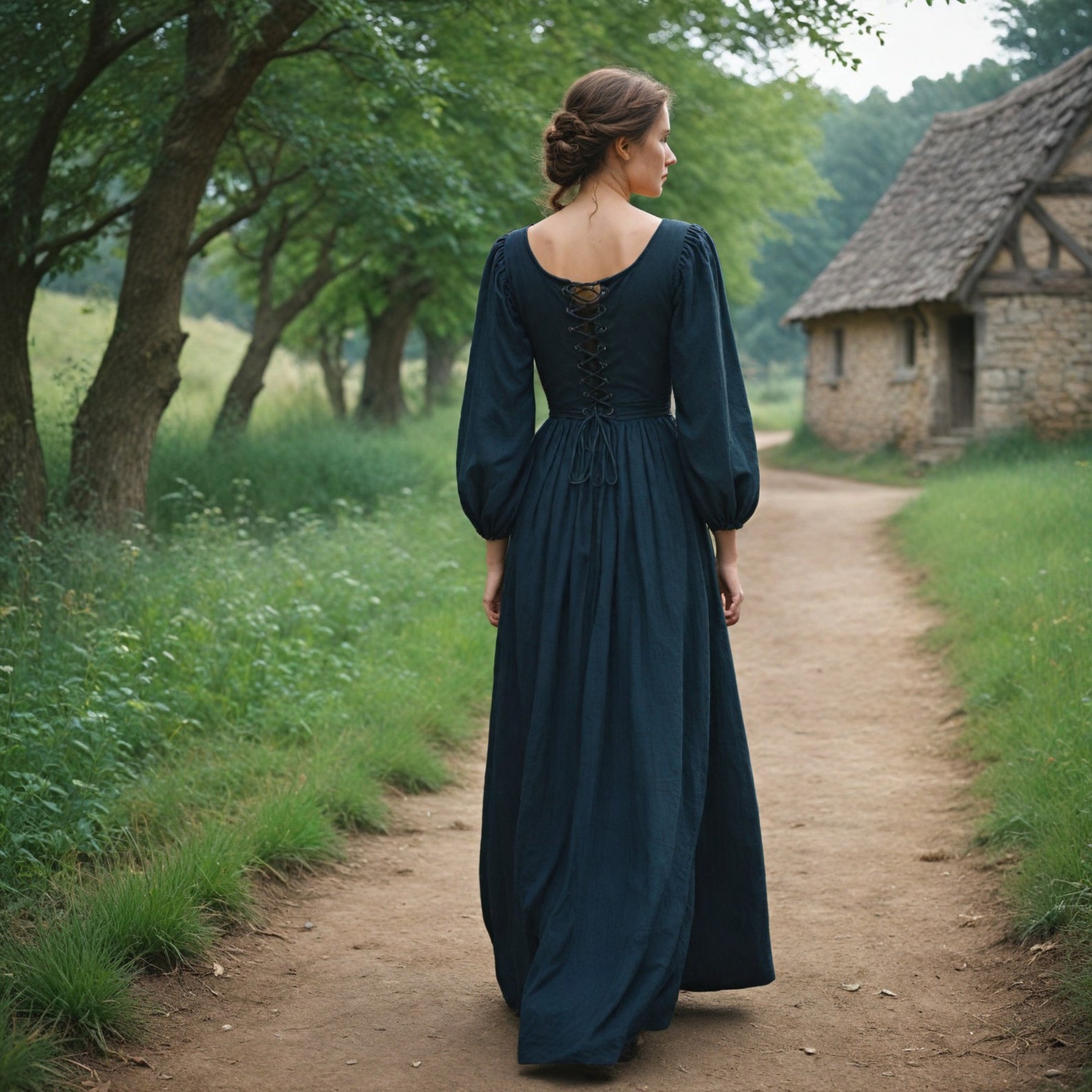 Women Medieval Renaissance Tunic Dress | Historical Viking Gothic Gown ...