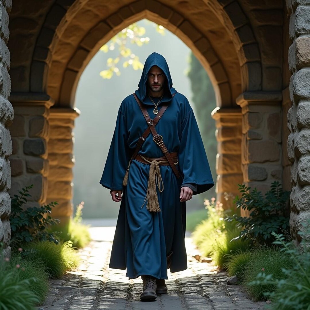 Mens Steampunk Gothic Costume | Renaissance Ranger Long Tunic Dress ...