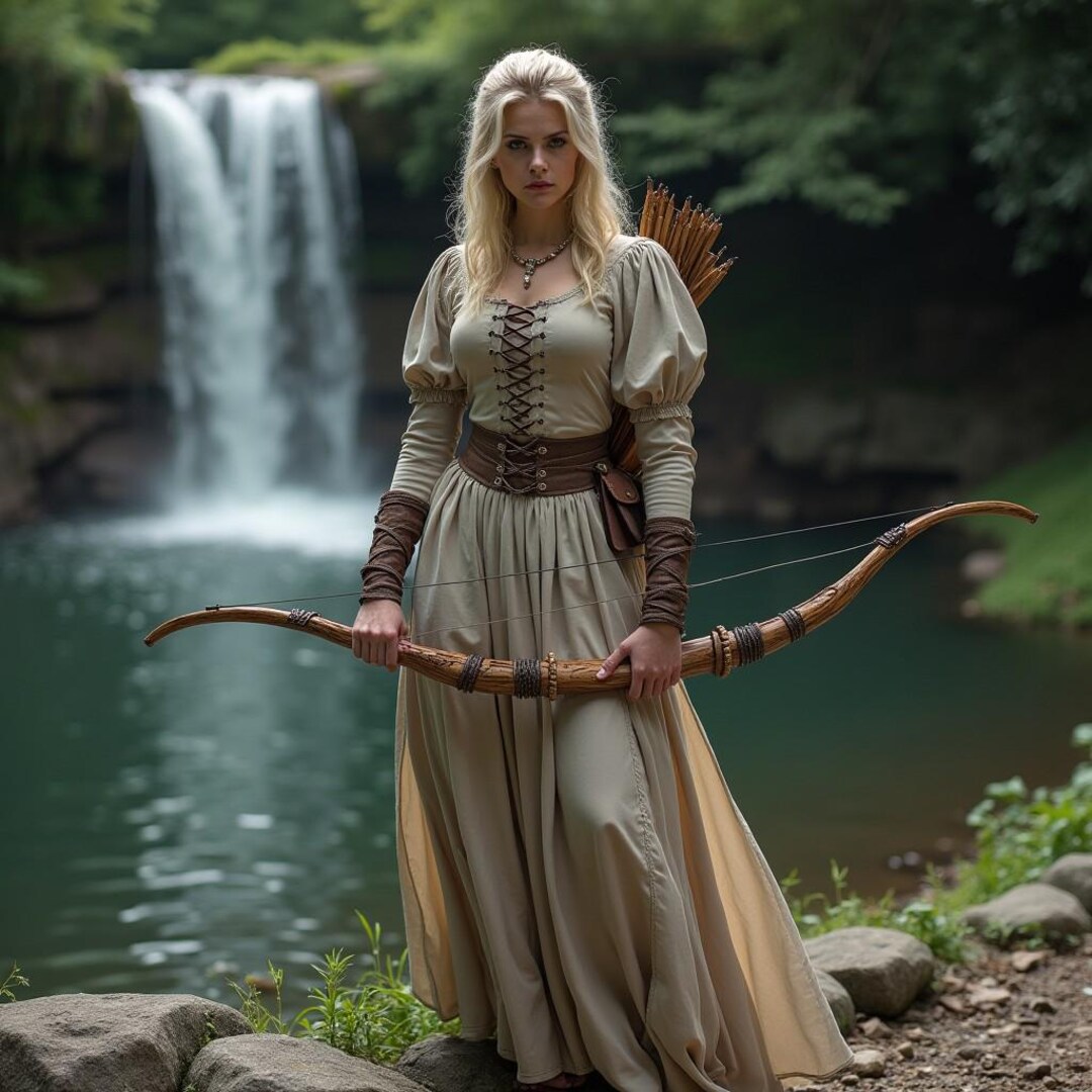 Medieval Archer Warrior Princess Dress | Renaissance Faire Fantasy Costume | LARP Woodland ...