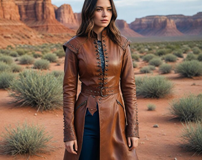 Plus Size Leather Viking Long Coat | Renaissance Warrior LARP Dress ...