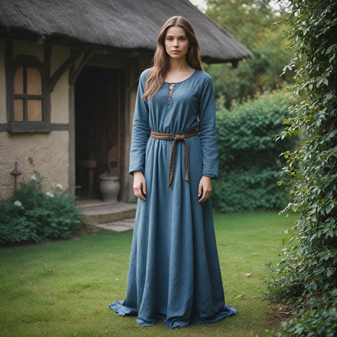 Norse Medieval Viking Dress | Renaissance Gown for Women | Long Sleeve ...