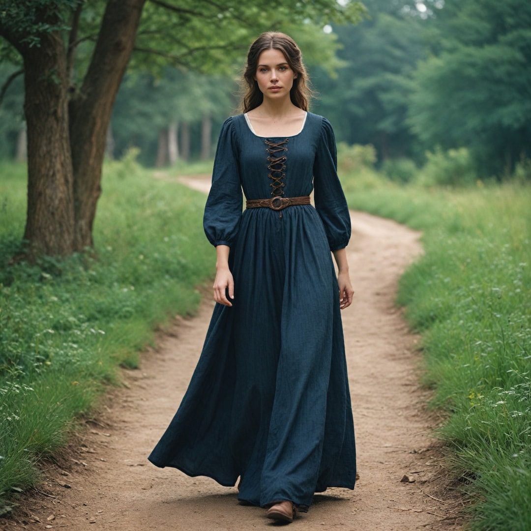 Women Medieval Renaissance Tunic Dress | Historical Viking Gothic Gown ...