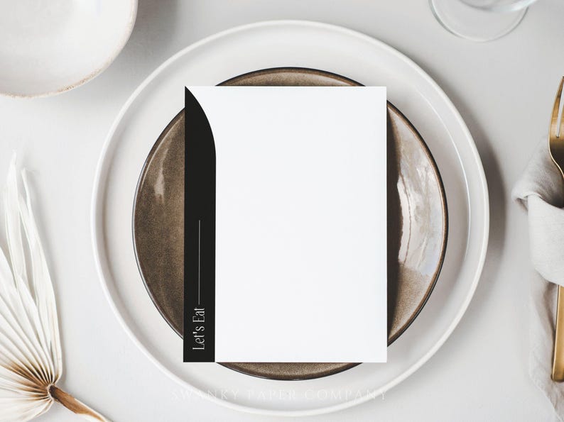 Wedding Menu Template, Editable Instant Download, Modern Long Dinner ...