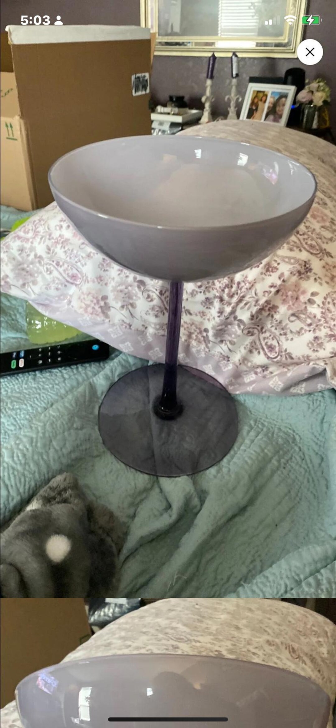 Purple Empoli Glowy Long Stemmed Glass 10” X 7 3/4” - Etsy