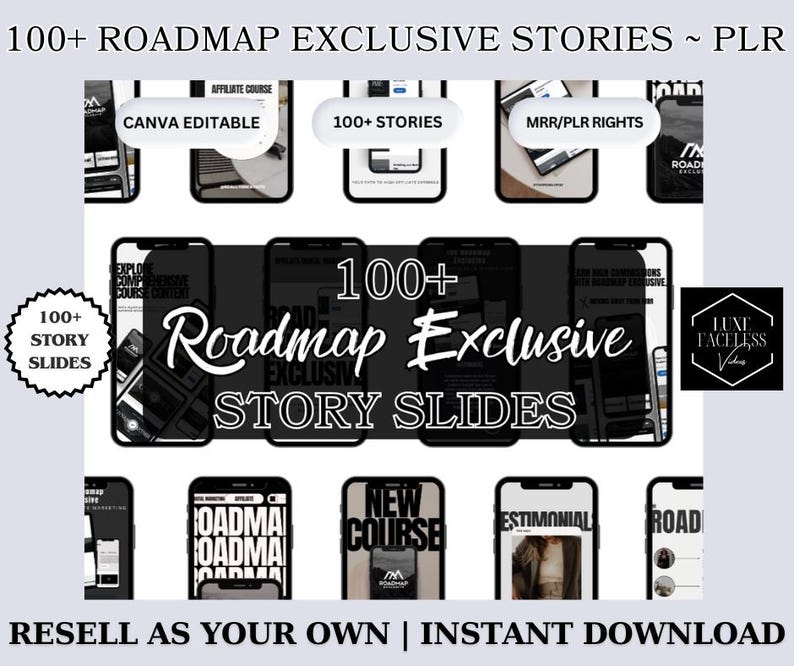 Roadmap Exclusive 100+ Instagram Stories With Mrr and Plr | Digital ...