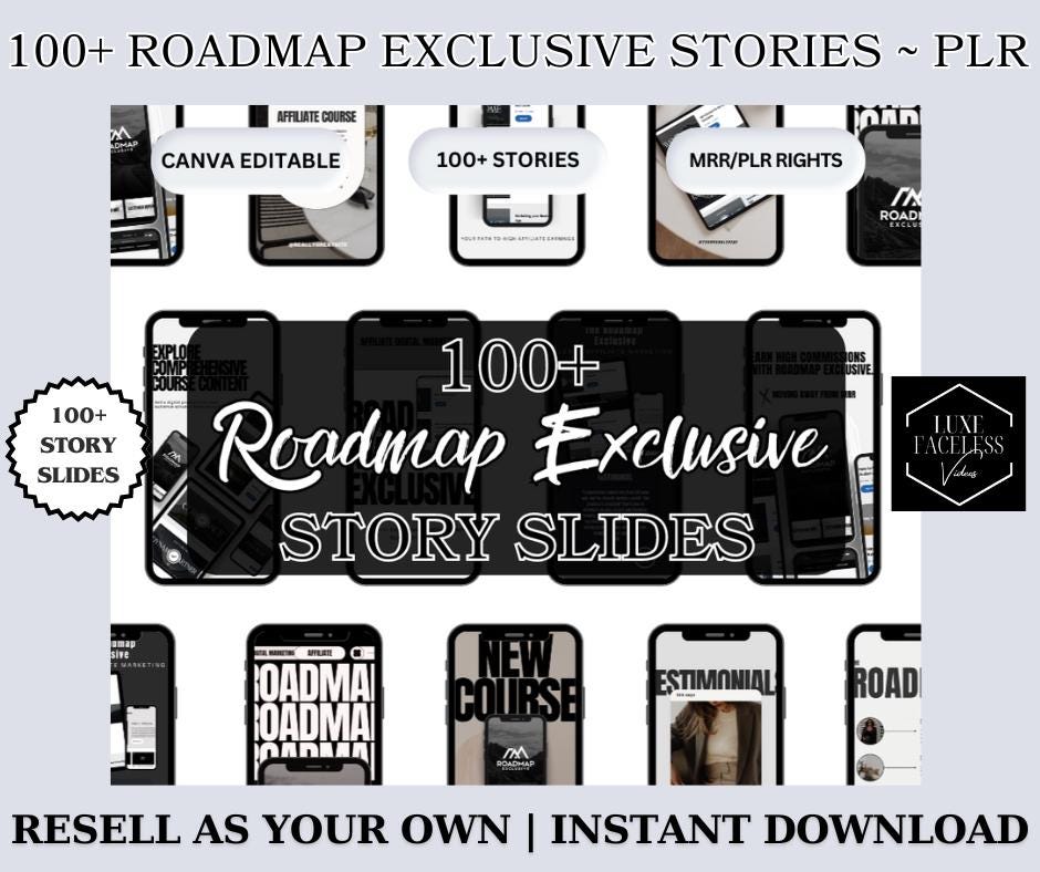 Stories Done for You Story Slides, Roadmap Exclusive 100+ Instagram ...