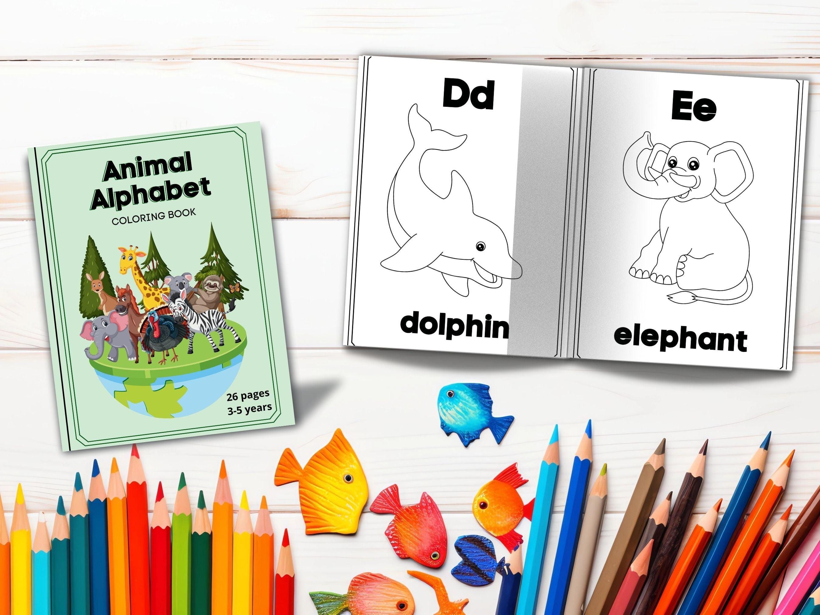 Animal Alphabet Coloring Book for Kids: Fun and Educational A-Z ...
