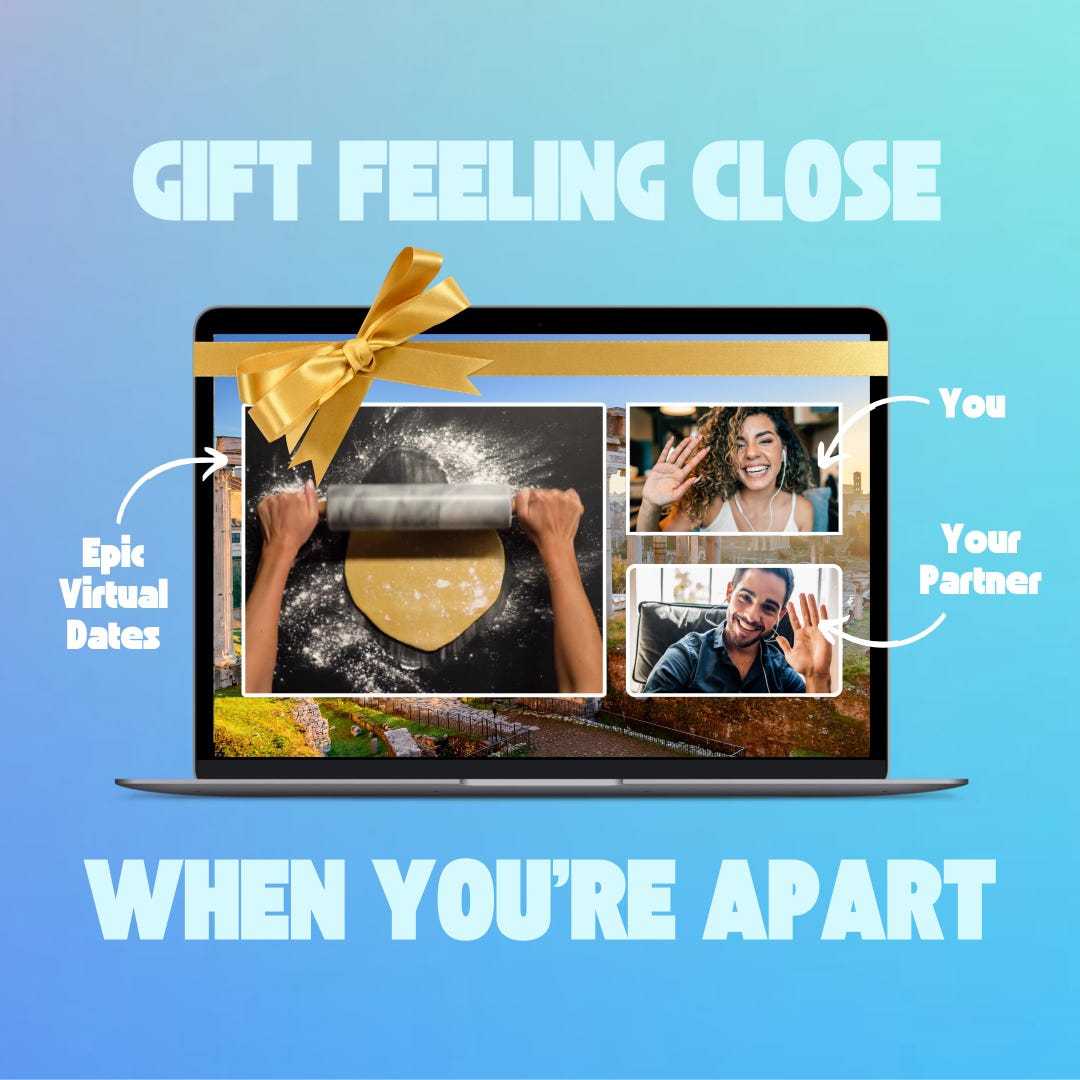 Virtual Date Long Distance Relationship Gift: Personalized Pack of 3 ...