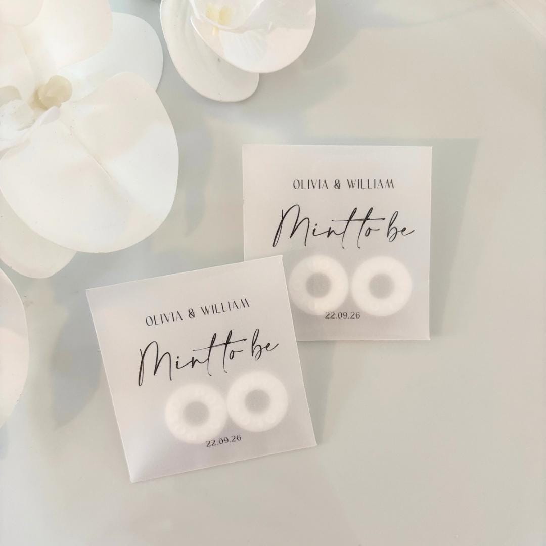 Wedding Favour Bags With Mints | Mint to Be - Etsy