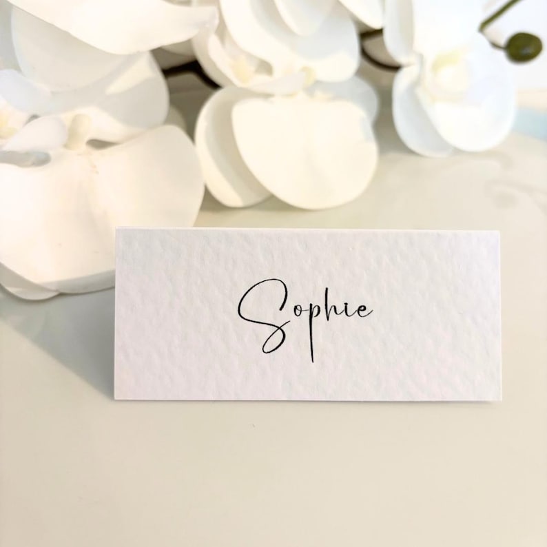 Personalized Wedding Place Cards: Elegant Tent Style, Hammered or Matte ...