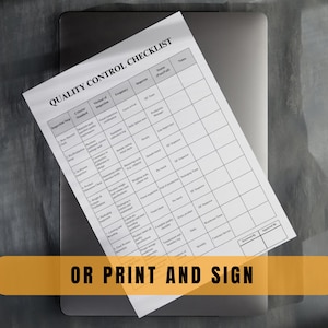 Quality Control Checklist PDF, Comprehensive Inspection Template, A4 ...