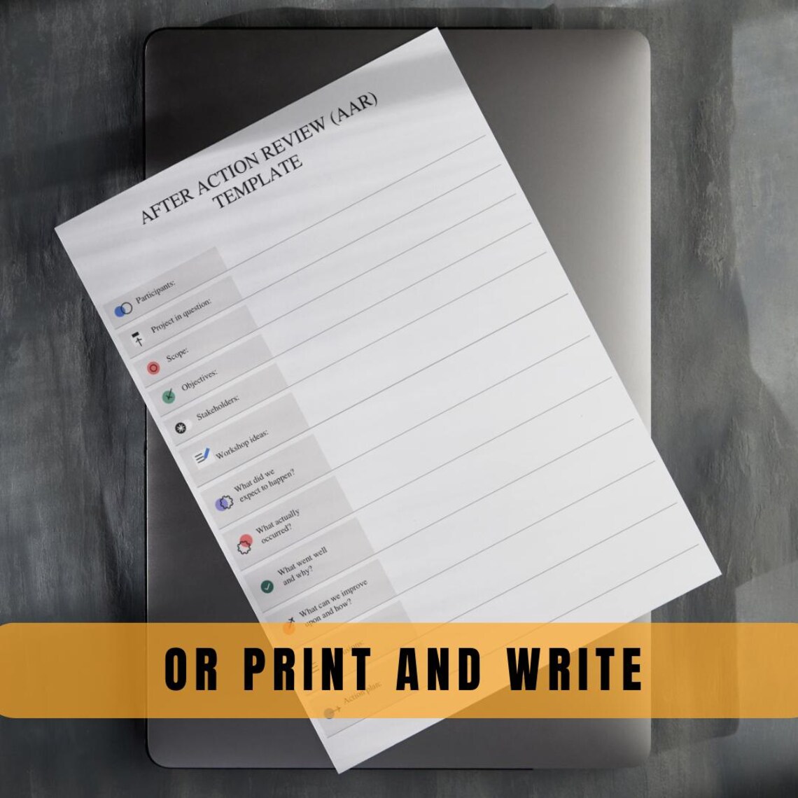 After Action Review Template PDF Word, Editable AAR Document, Printable ...