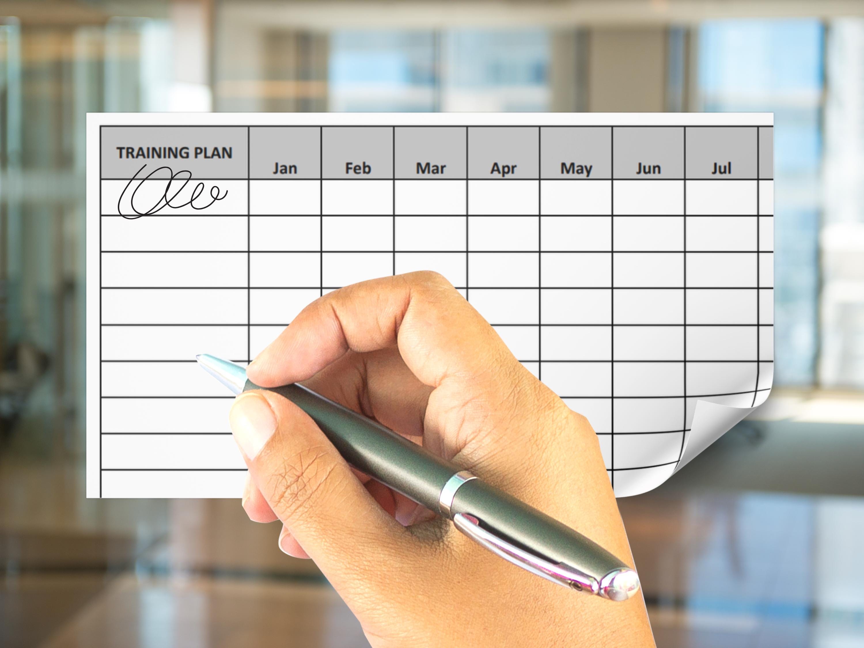 Basic Training Plan Template, PDF and Excel Format, Fully Editable and ...