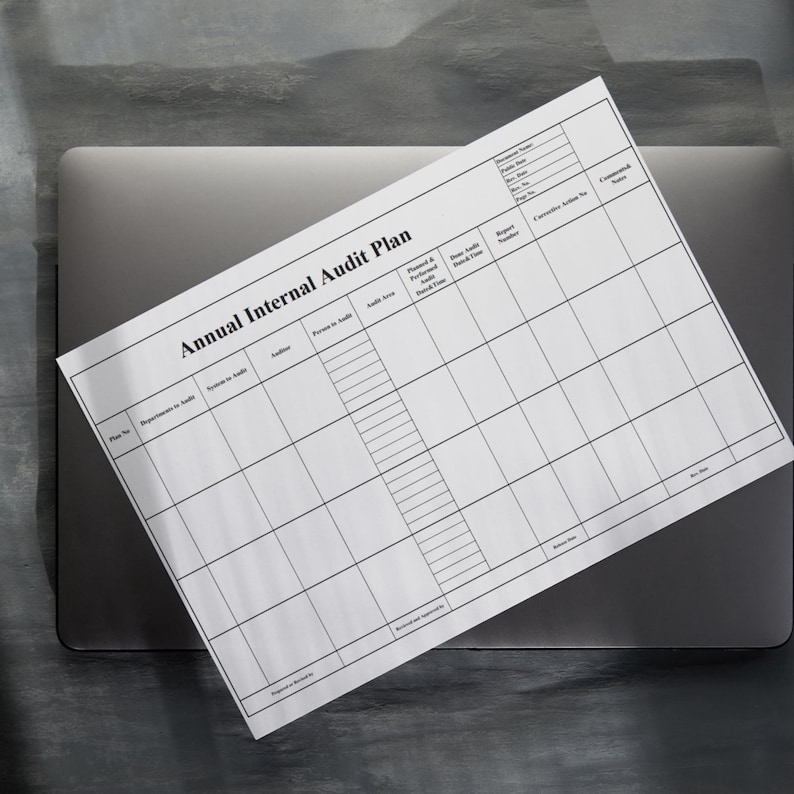 Internal Audit Plan Template, ISO 9001 Compliant, Excel and PDF Formats ...