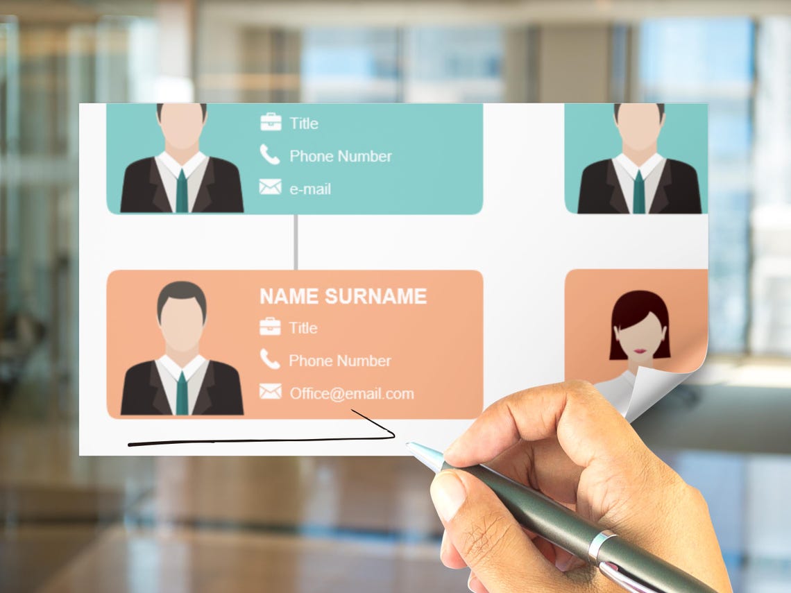 Organizational Chart Template, Word Format, Fully Editable and ...