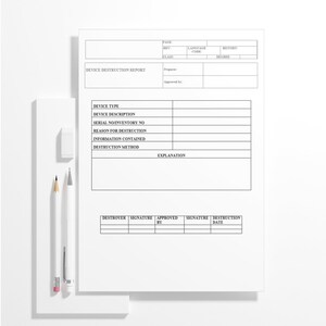 Device Destruction Report Template, Word & PDF, ISO Data Security ...