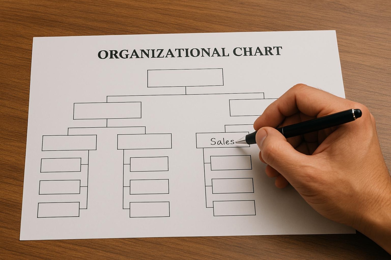Organizational Chart Template for Word and PDF, Fully Editable ...