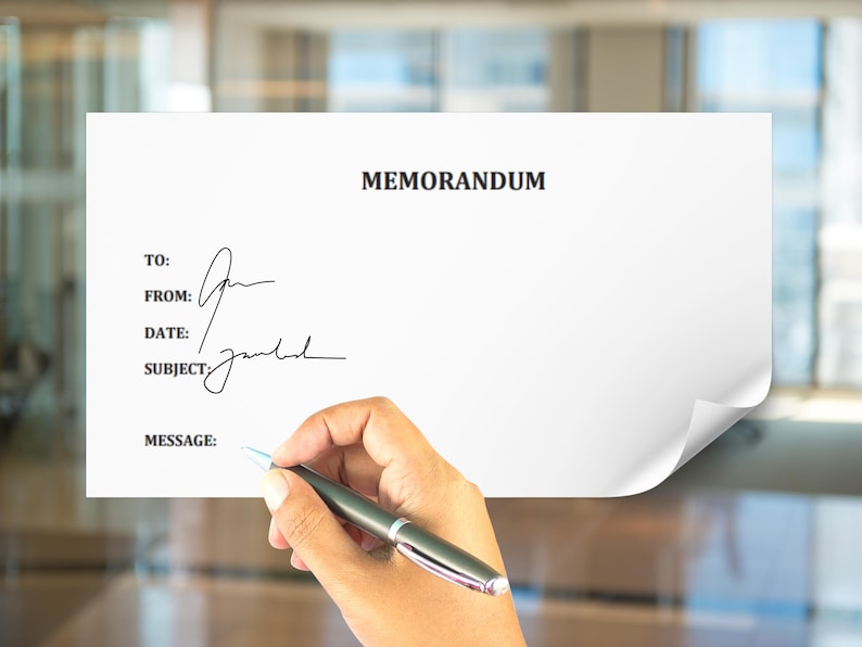 Professional Internal Memo Template: Editable Word & PDF Format - Etsy