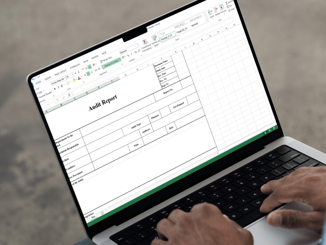 Internal-external Audit Report Template, ISO 9001 Compliant ...