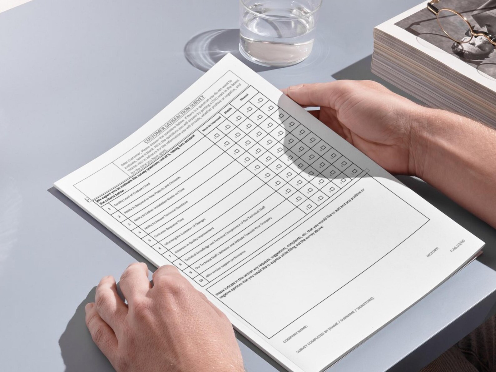 Customer Satisfaction Survey Template, ISO 9001 Compliant, Editable ...