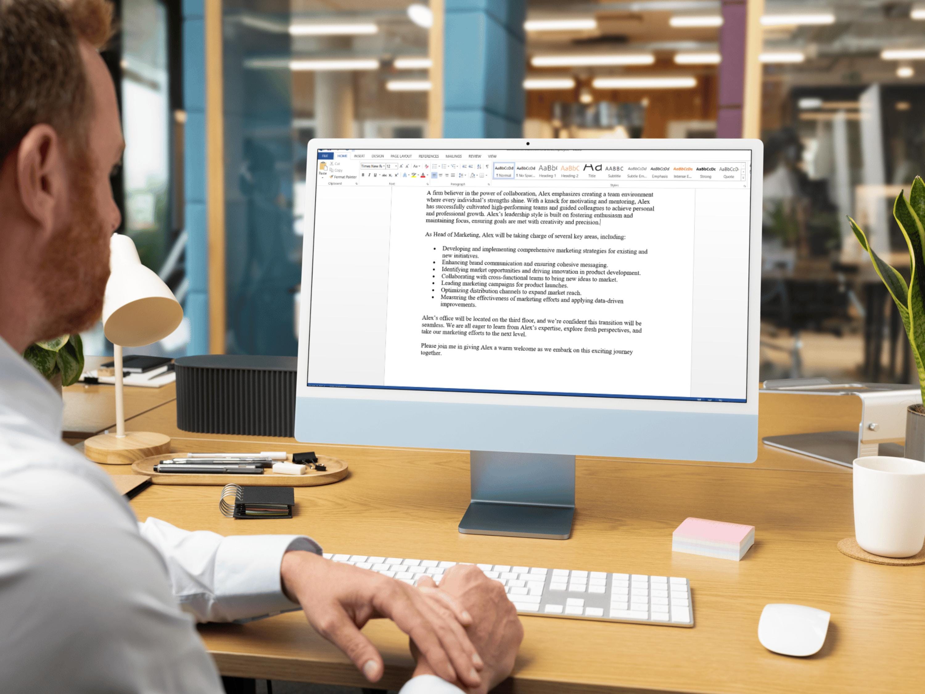 Letter of Introduction for a New Employee Template, Word Format, Fully ...