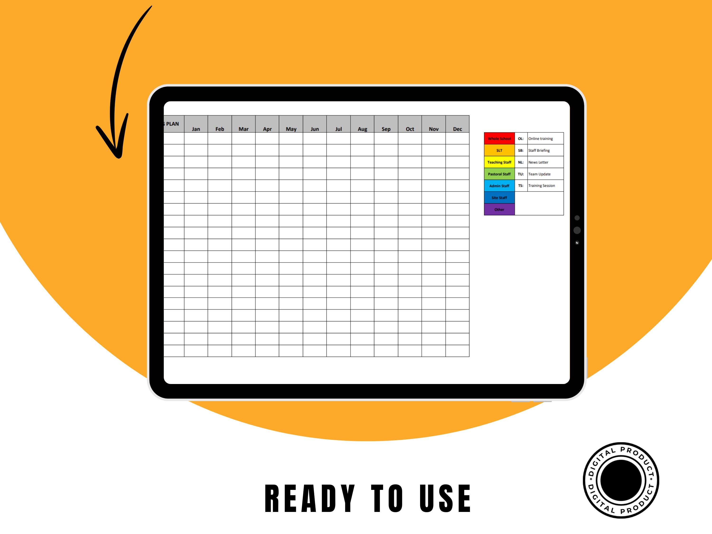 Basic Training Plan Template, PDF and Excel Format, Fully Editable and ...