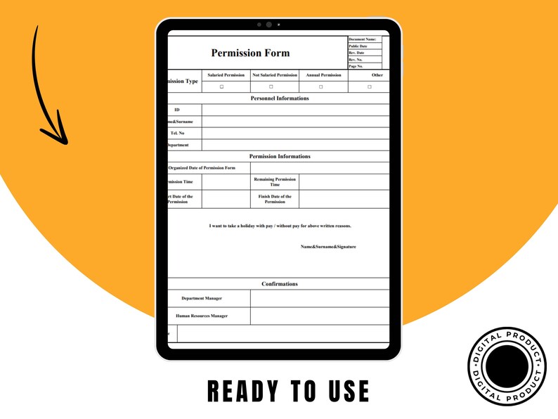 Employee Leave Request Form Template, Editable Excel & Printable PDF ...