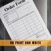 Order Form Template PDF, Fully Printable Order Sheet, Professional ...