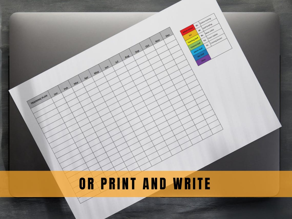 Basic Training Plan Template, PDF and Excel Format, Fully Editable and ...