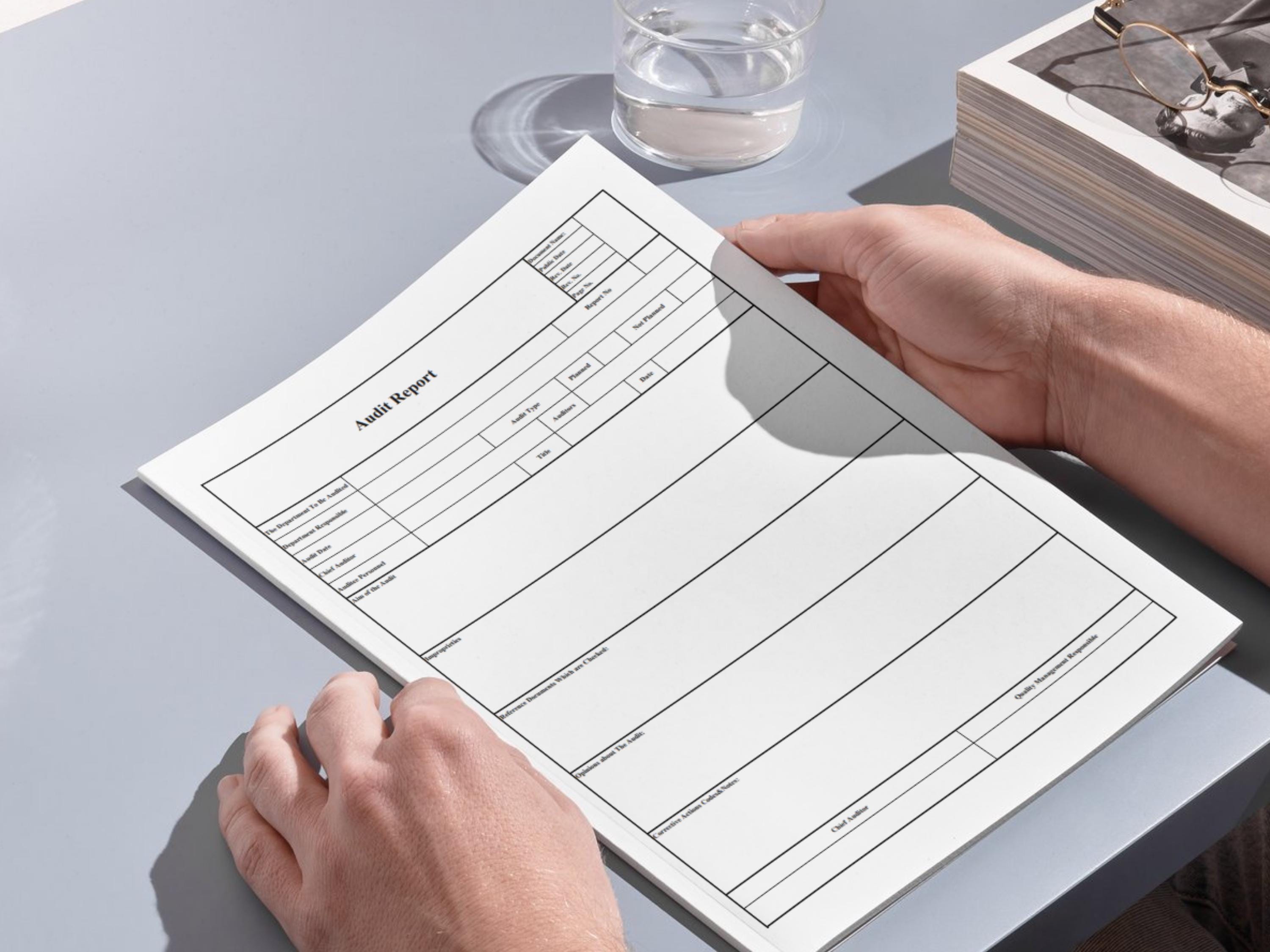Internal-external Audit Report Template, ISO 9001 Compliant ...
