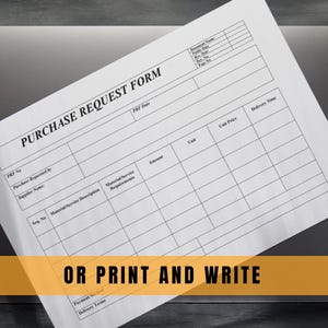 Purchase Request Form Template, Editable & Printable, ISO 9001 Compliant, Customizable ...