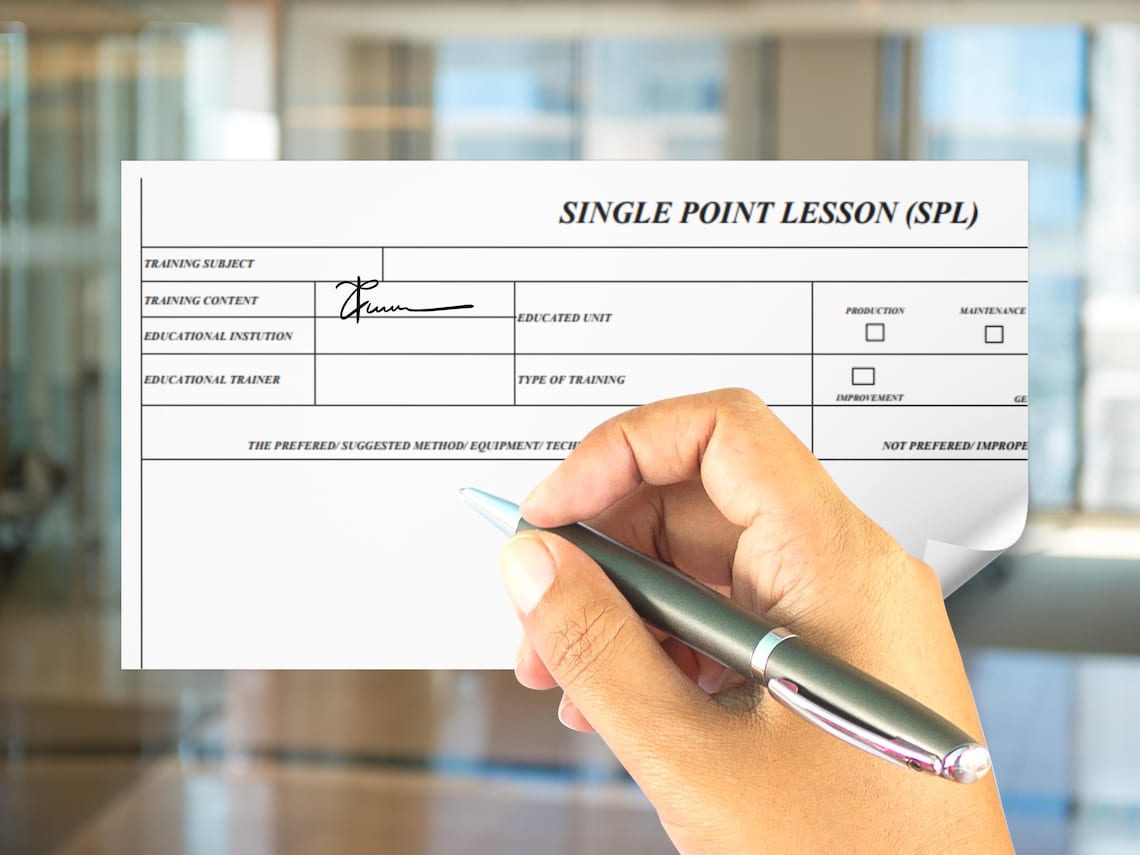 Single Point Lesson Template, Editable Excel & Printable PDF, ISO 9001 ...